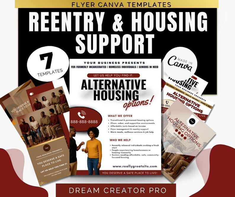 Reentry Housing Support Instagram Canva Templates | Social Services ...