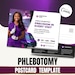 Mobile Phlebotomy Service Postcard Template / DIY Medical Service Flyer ...