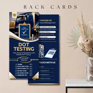 DOT Testing Consortium Rack Card Flyer Canva / DIY Drug Lab Service ...