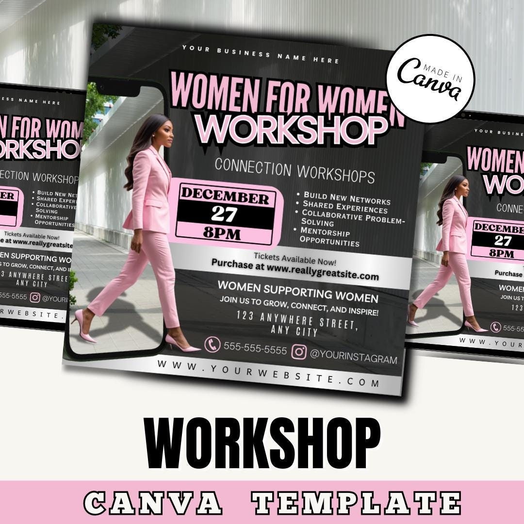 Women Network Event Flyer Template/ Conference Flyer / Workshop / Canva ...
