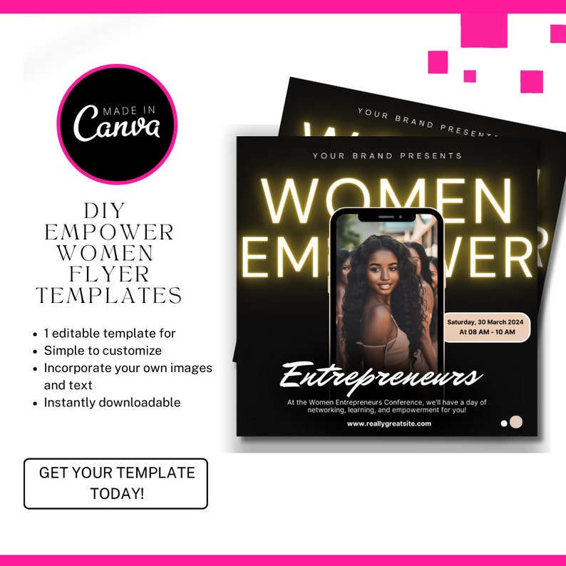 Women Entrepreneurs Event Flyer Template/ Conference Flyer / Digital ...