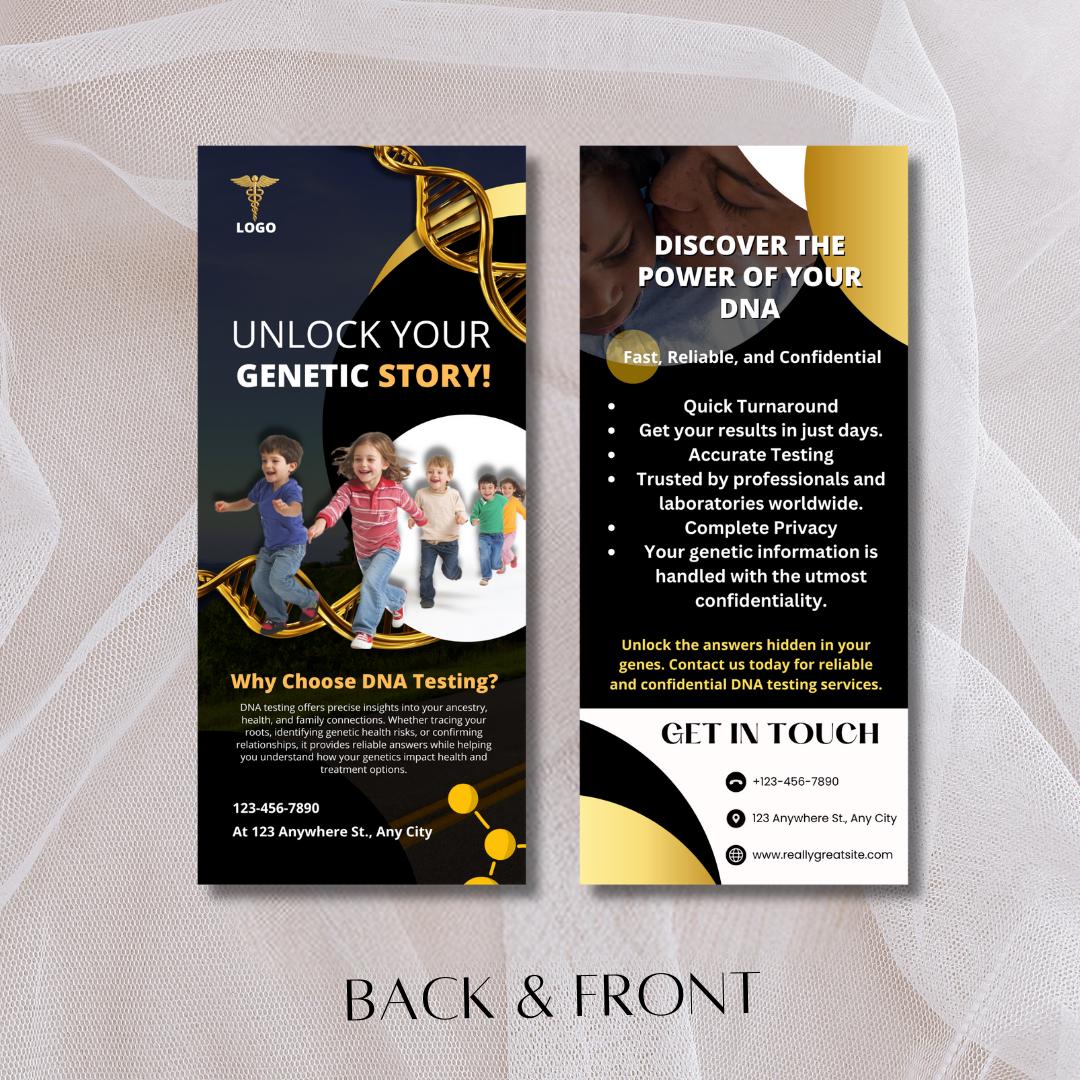 DNA Testing Rack Card / DIY Medical Service/ Mobile Physical Exam ...