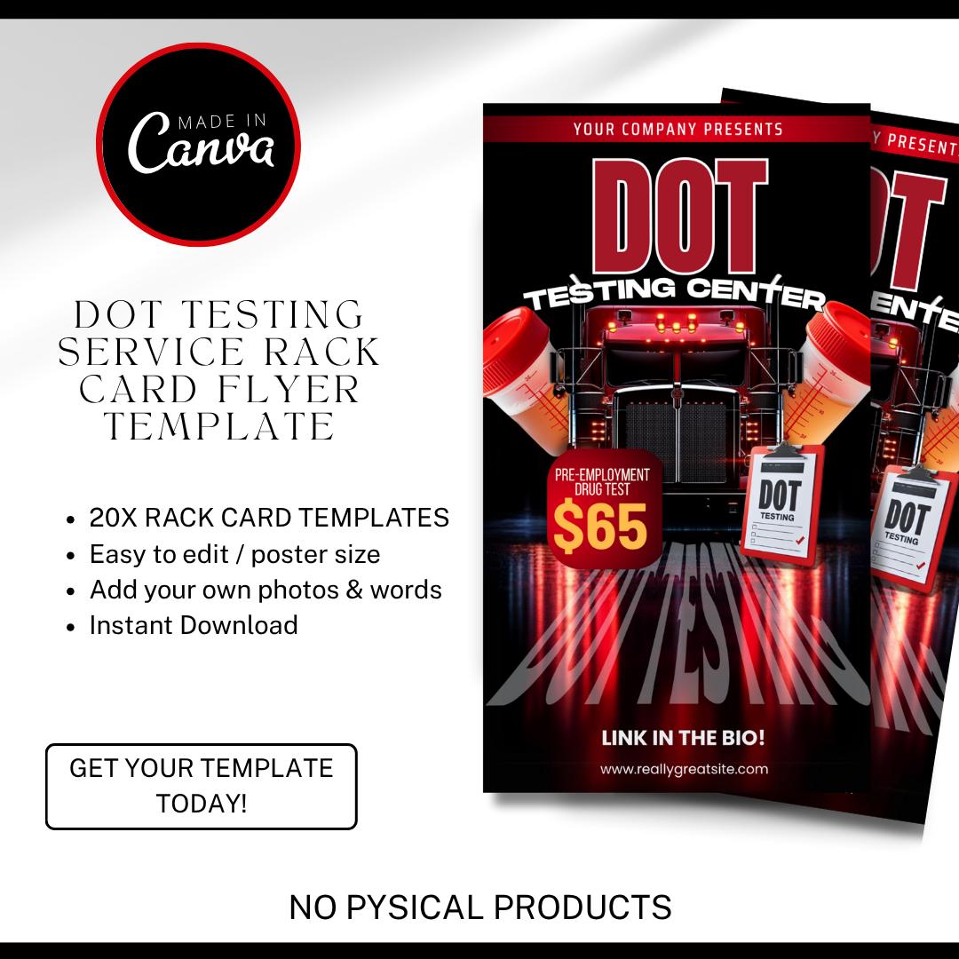 DOT Testing Instagram Flyer Template | Editable Canva Compliance Post ...