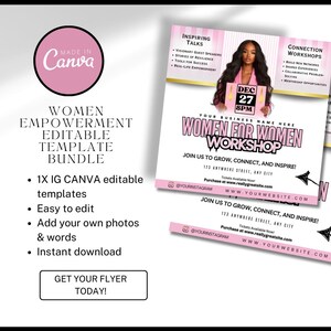 Women Network Event Flyer Template/ Conference Flyer / Workshop / Canva ...