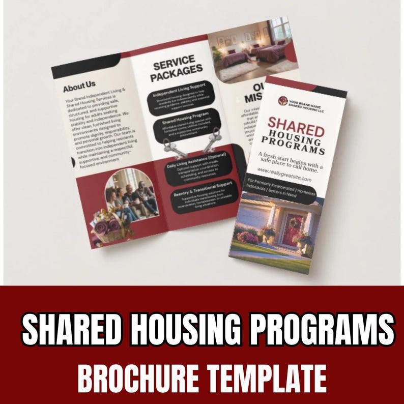 Shared Housing Service Brochure Template | Independent Living Reentry ...