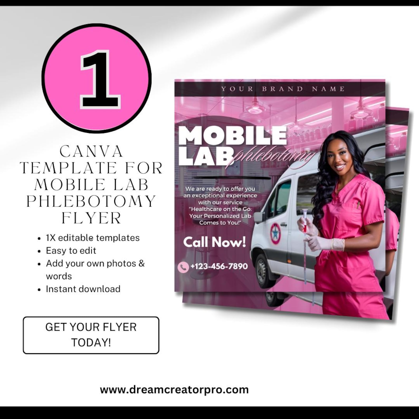 Mobile Lab Phlebotomy Service Flyer / DIY Medical Mobile Lab Service ...