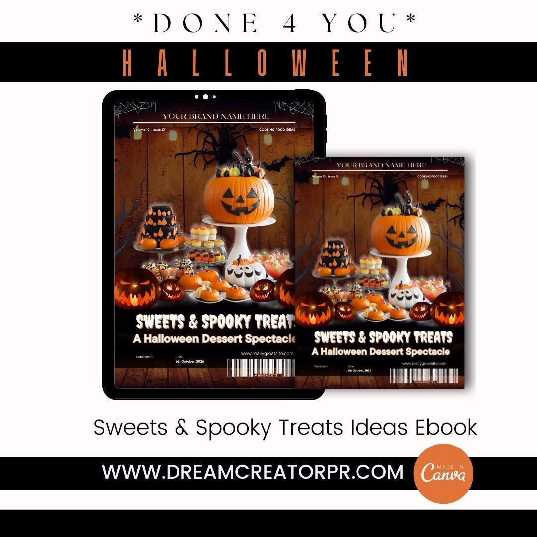 Halloween Sweets & Treats Ideas Canva Ebook Template / Spooky Guide ...