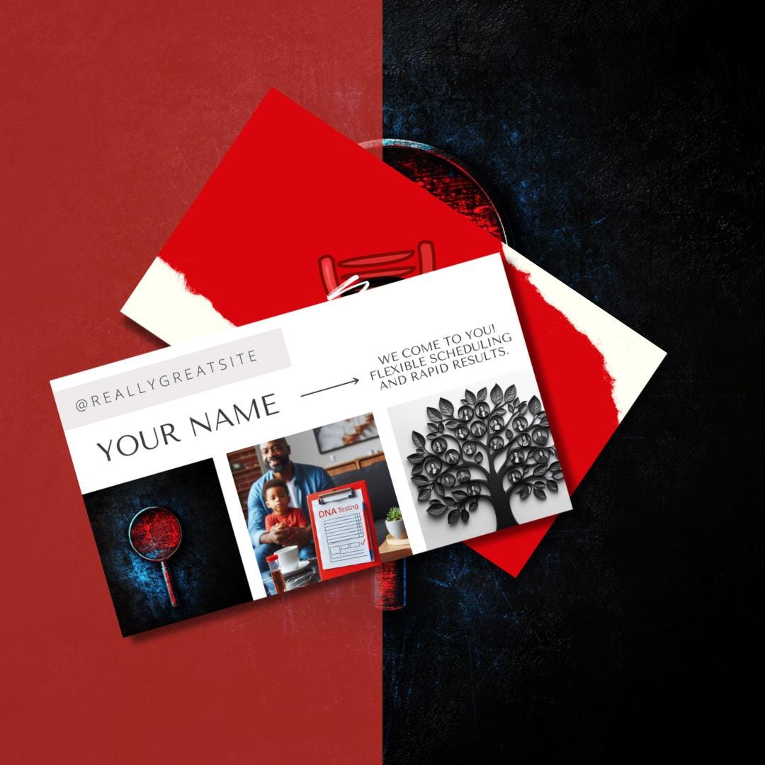 Mobile Lab Business Cards Template / DIY Medical Service Flyer/ DNA ...