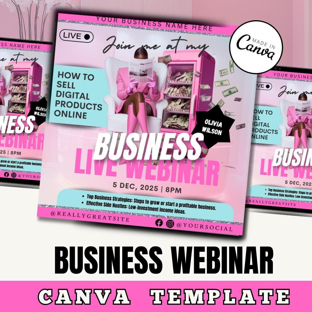 Business Live Webinar Event Flyer Template/ Conference Flyer / Digital ...