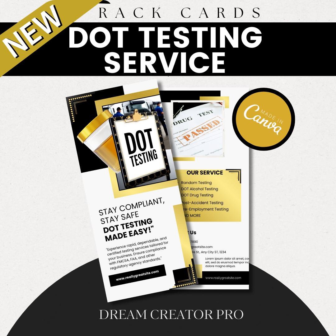 DOT & Pre-employment Physicals Rack Card / DIY Medical Service/ Mobile ...