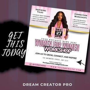 Women Network Event Flyer Template/ Conference Flyer / Workshop / Canva ...