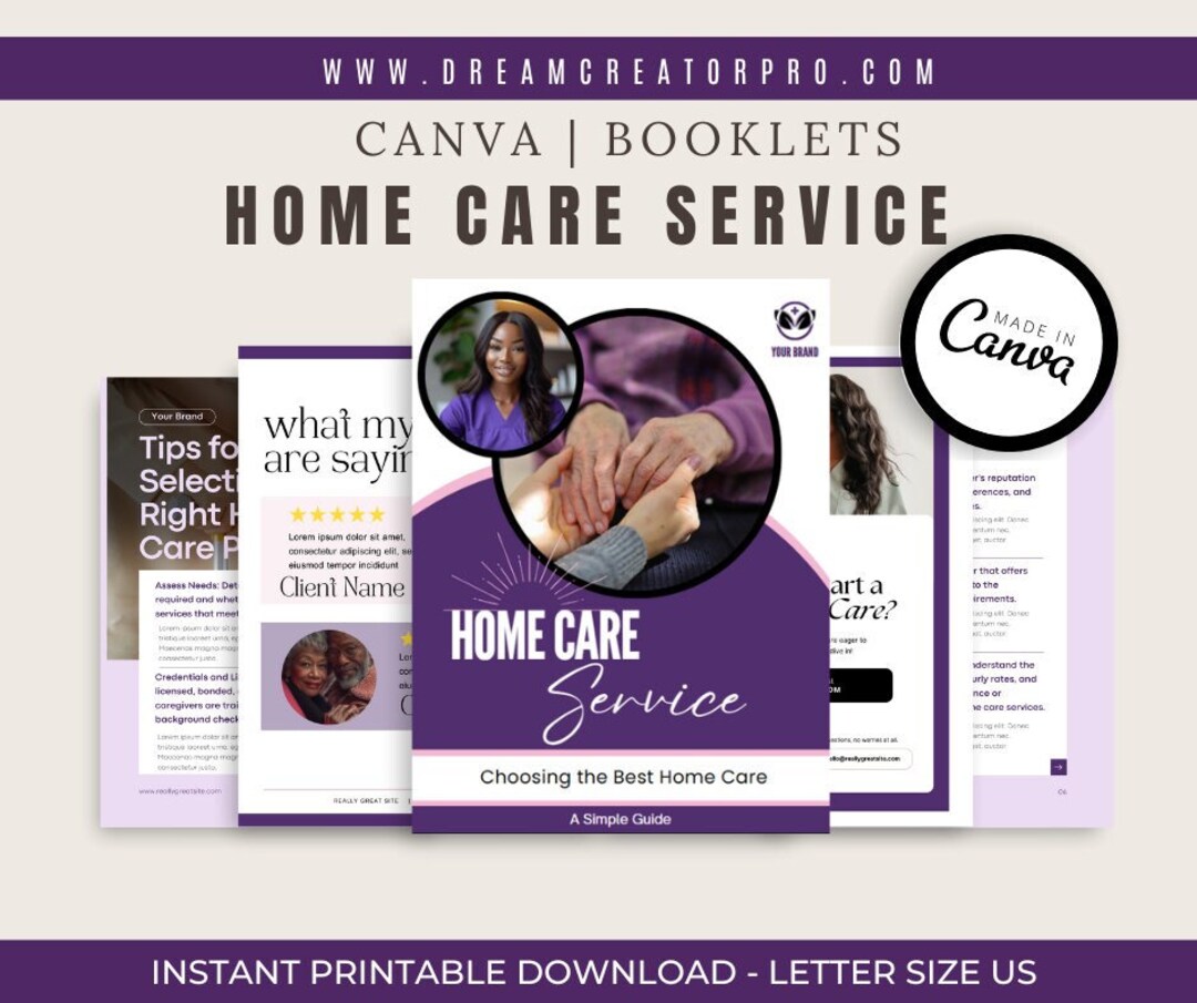 Home Care Service Booklet / DIY Home Care Service Ebook / Medical Ebook ...