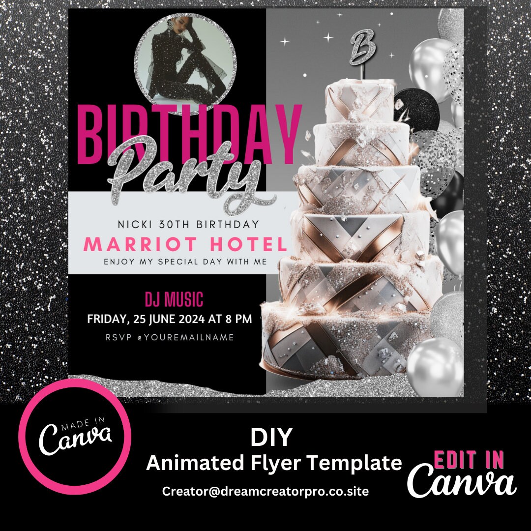 BIRTHDAY FLYER, Animated Flyer, Animated Invitation, Motion Flyer ...