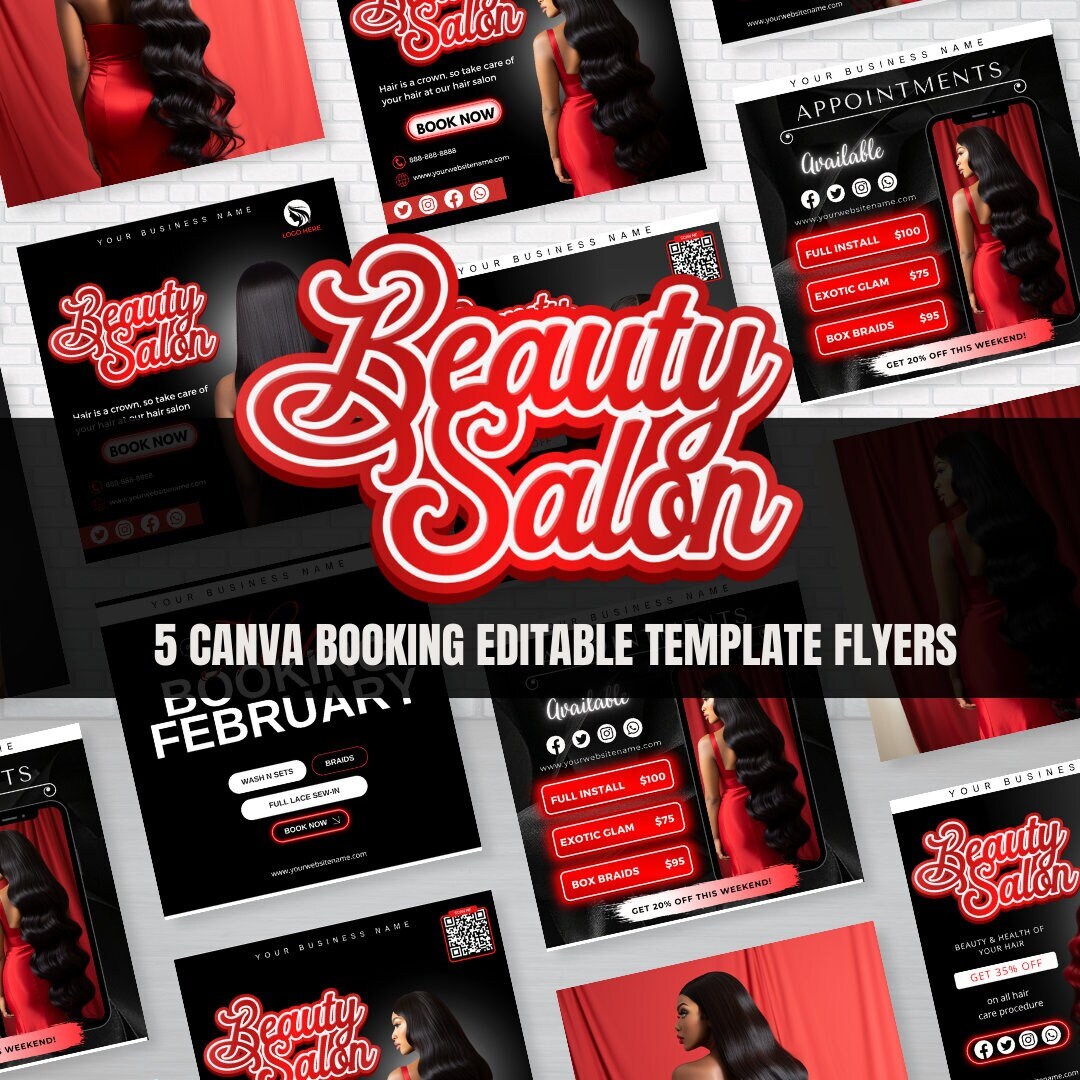 Chicbooking: Elevate Your Salon Experience With Our Canva Template ...