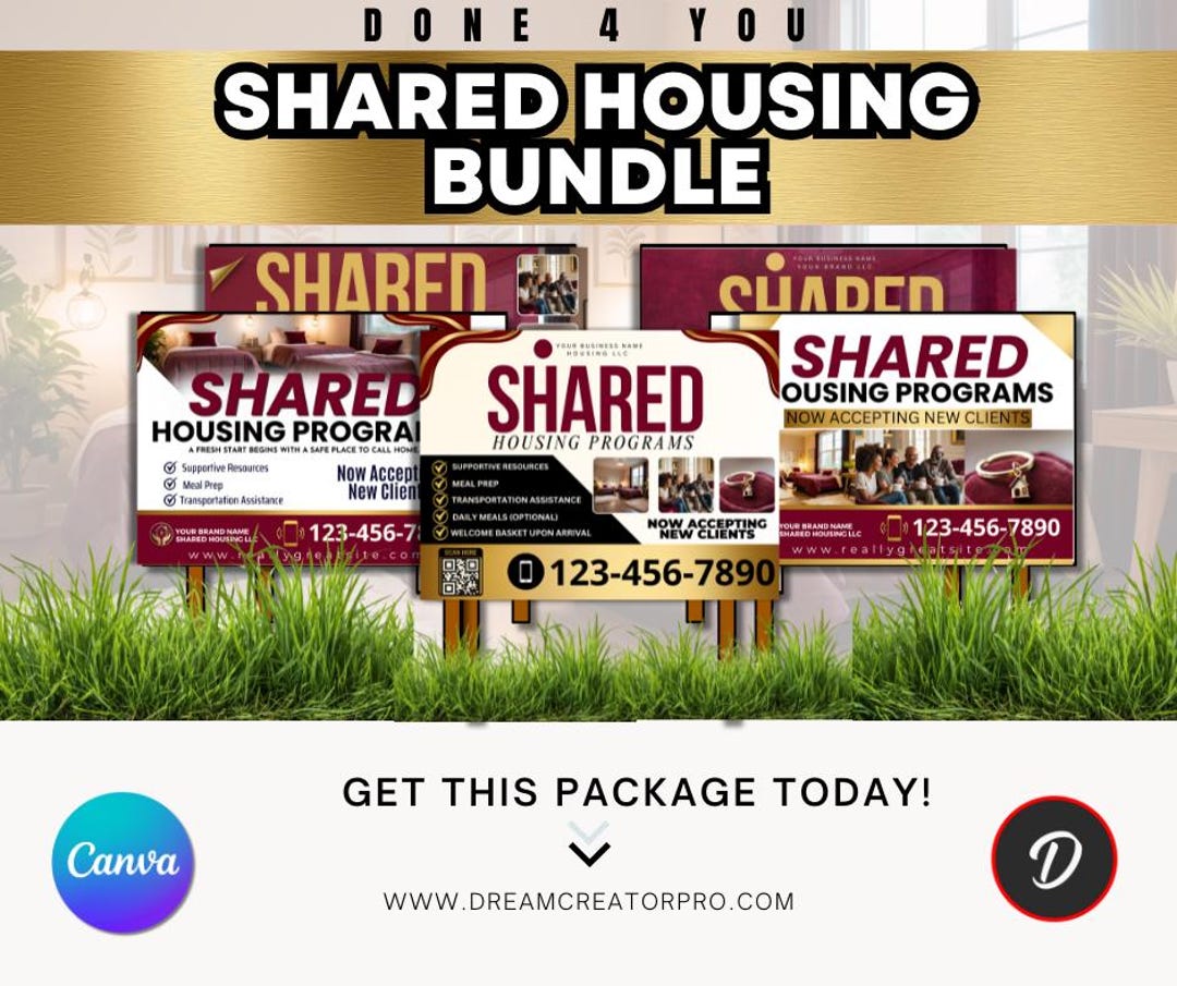 Shared Housing Yard Sign Template | Affordable & Transitional Housing ...