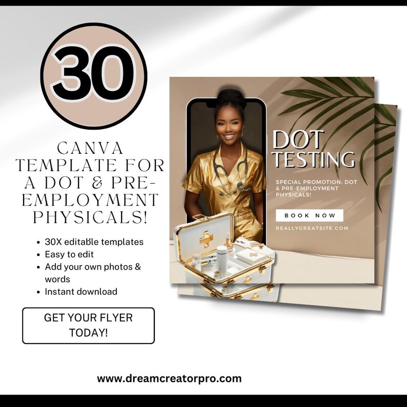 DOT & Pre-employment Physicals / DIY Medical Service Flyer/ Mobile ...
