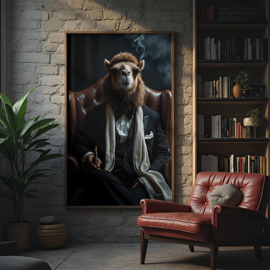 Camel Poster - Mafia Boss Animal Portrait | Gangster Wall Art | Big ...