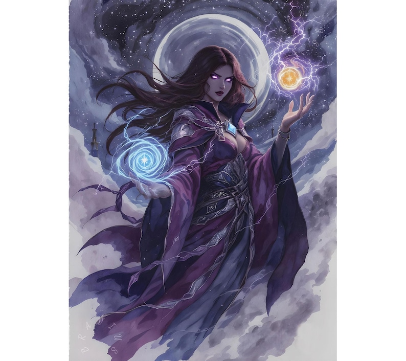 Custom DND Character Portrait, Stylized Watercolor Fantasy Art ...