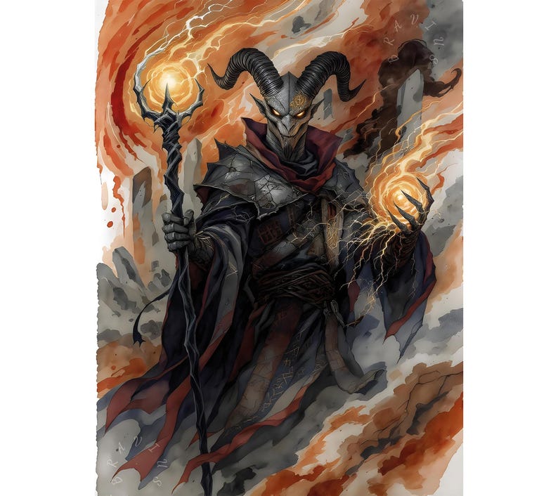 Custom DND Character Portrait, Stylized Watercolor Fantasy Art ...