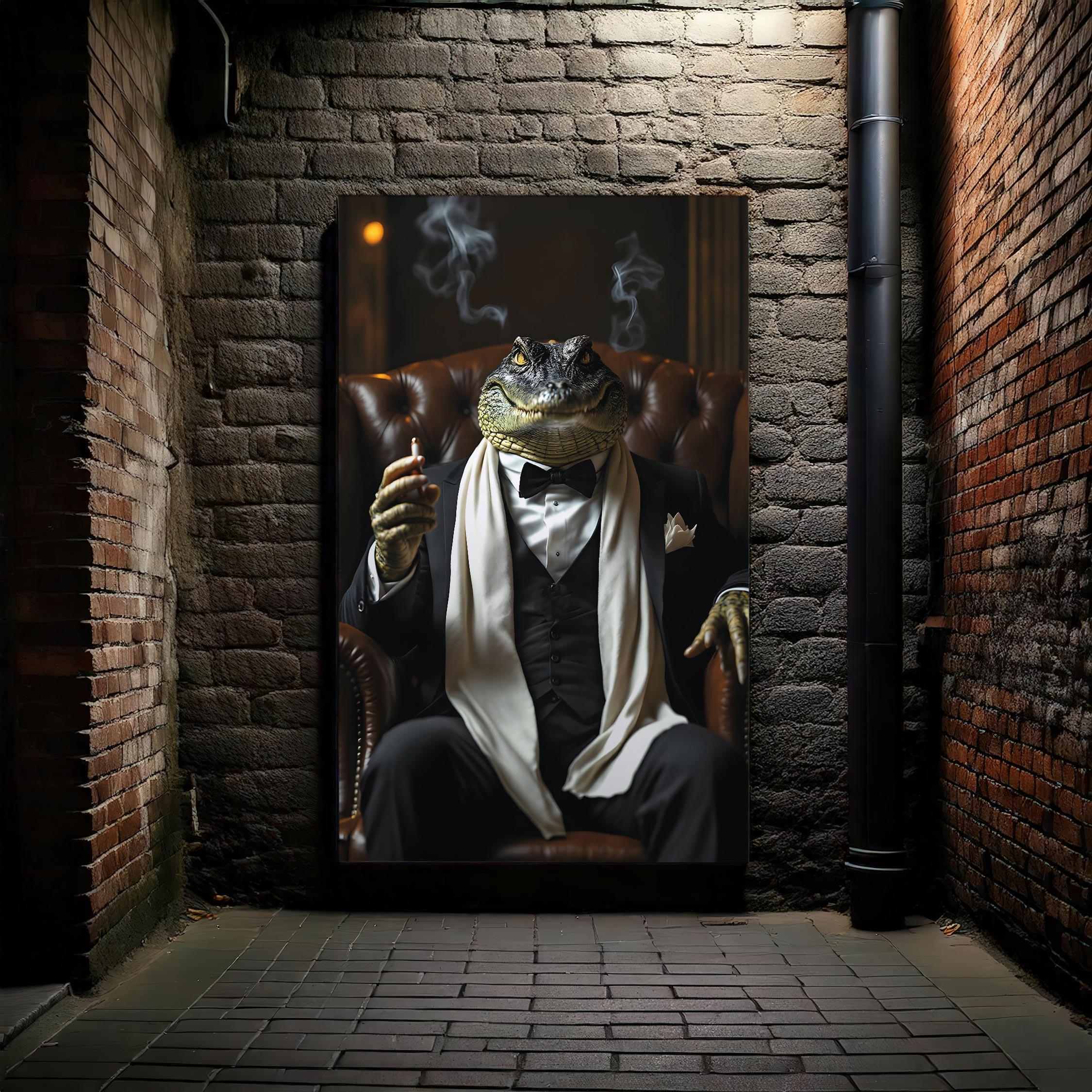 Crocodile Poster - Mafia Boss Animal Portrait | Gangster Wall Art | Big ...