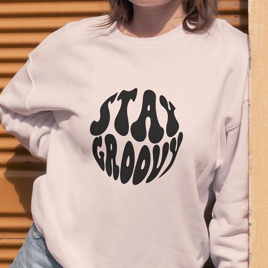 Stay Groovy Quote Svg for Good Vibes Tshirt, Tote Bag, Coffee Mug, Wall ...