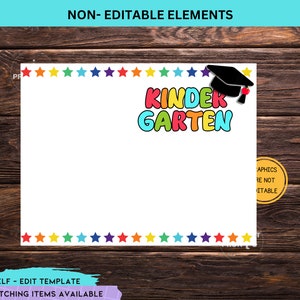 Editable Graduation Certificate With Photo, Preschool Diploma ...