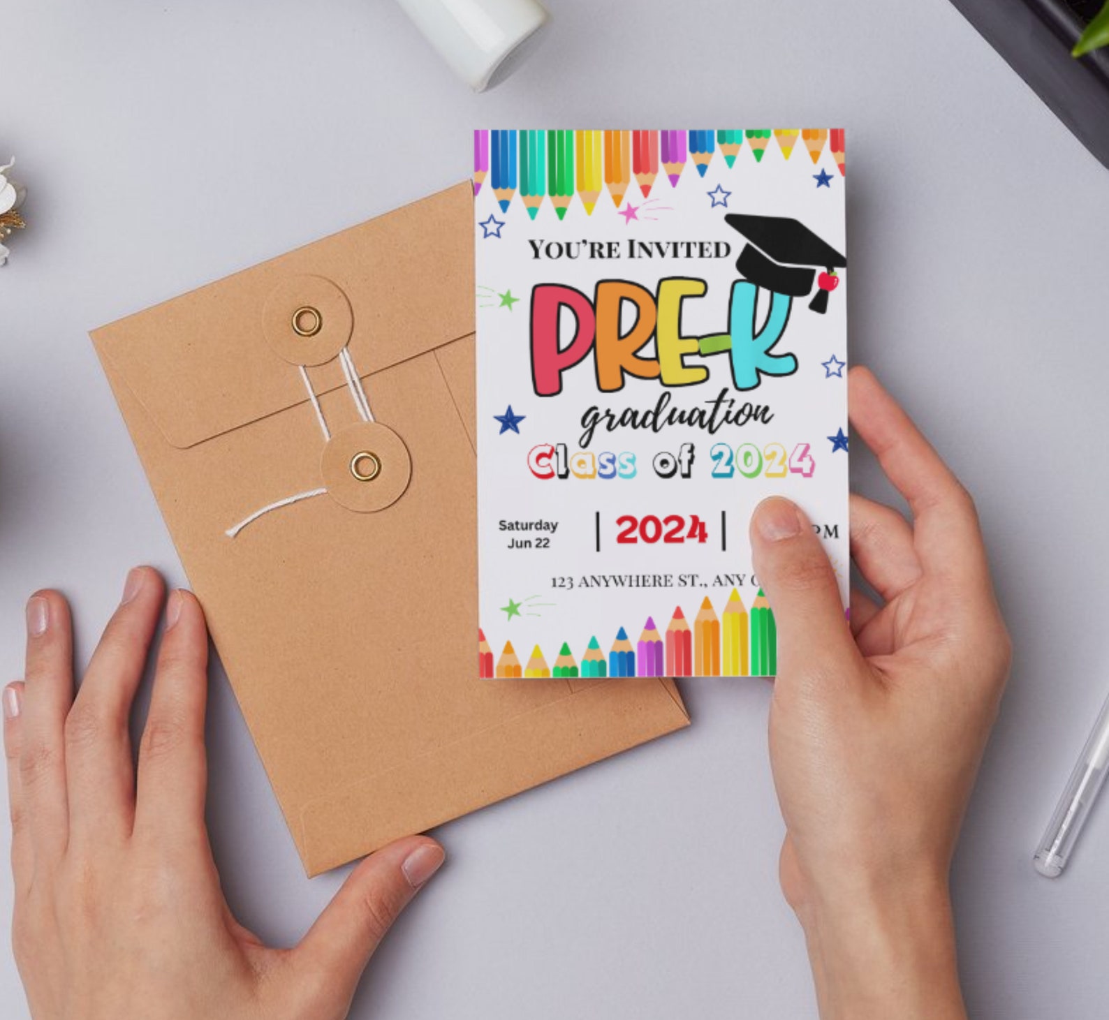 Editable Pre-k Graduation Invitation, Prek Announcement Invite ...