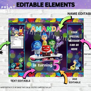 Inside Out Chip Bag, Inside Out Birthday, Inside Out Party, Inside Out ...