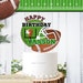 EDITABLE Football Cake Topper Printable Football Centerpieces Football ...