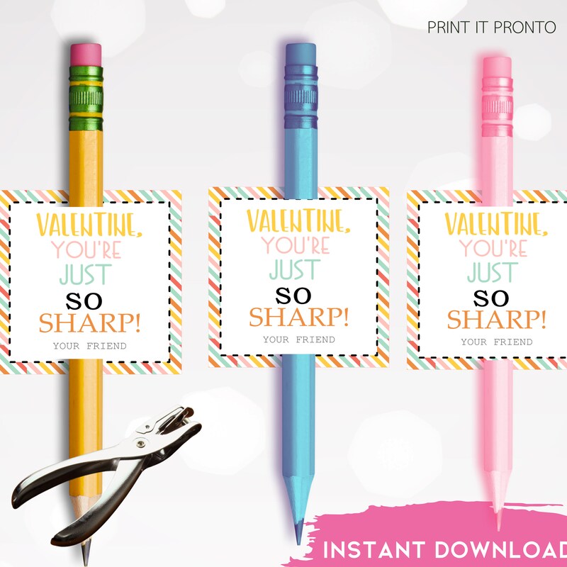 Valentine Pencils - Etsy