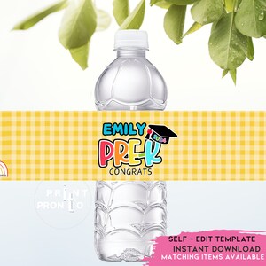Pre-kindergarten Graduation Water Labels, Graduation Favors ...