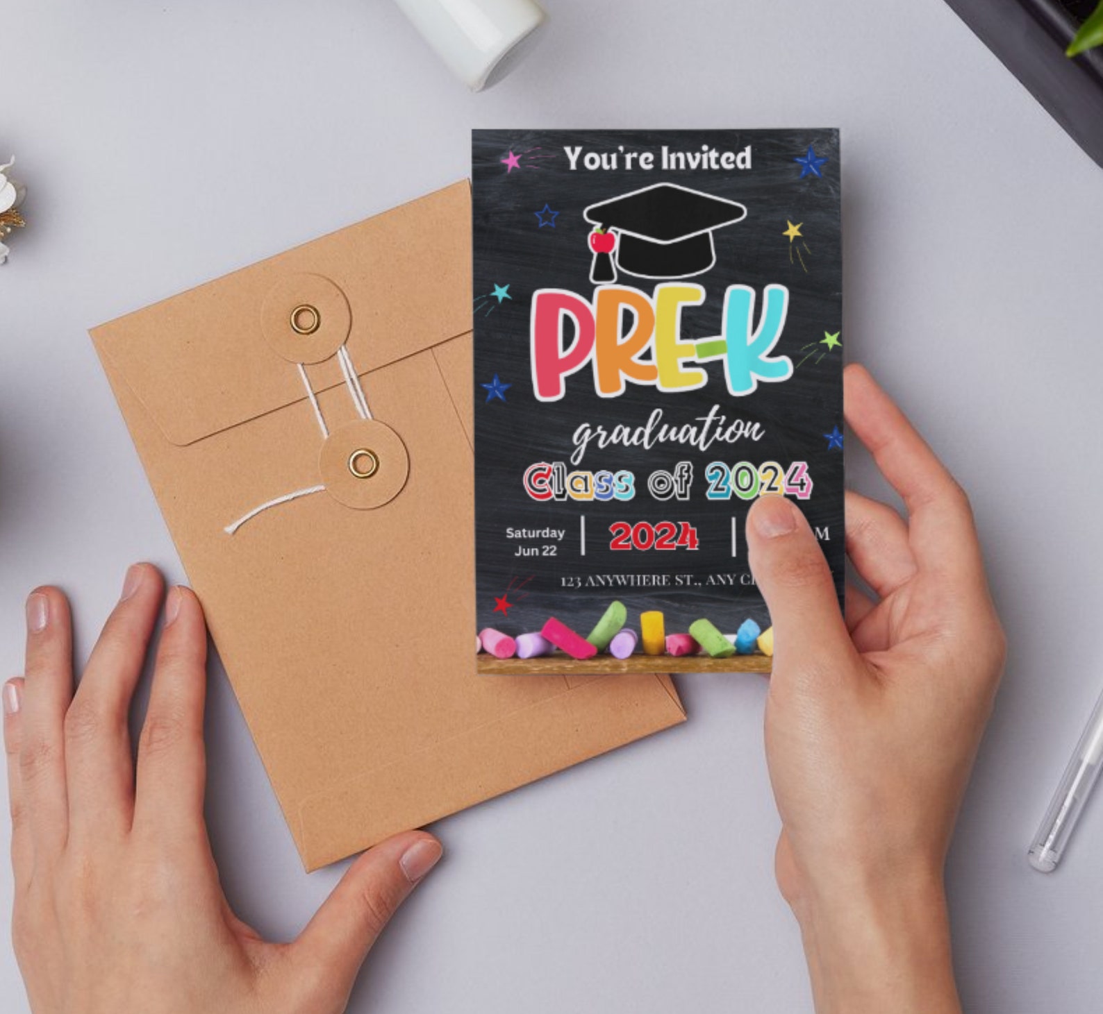 Editable Preschool Invitation Template, Pre-k Graduation Invitation ...