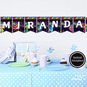 Editable Inside Out Banner, Inside Out Birthday, Inside Out Party ...