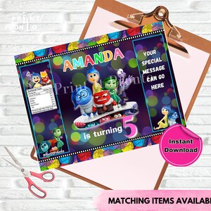 Inside Out Chip Bag, Inside Out Birthday, Inside Out Party, Inside Out ...