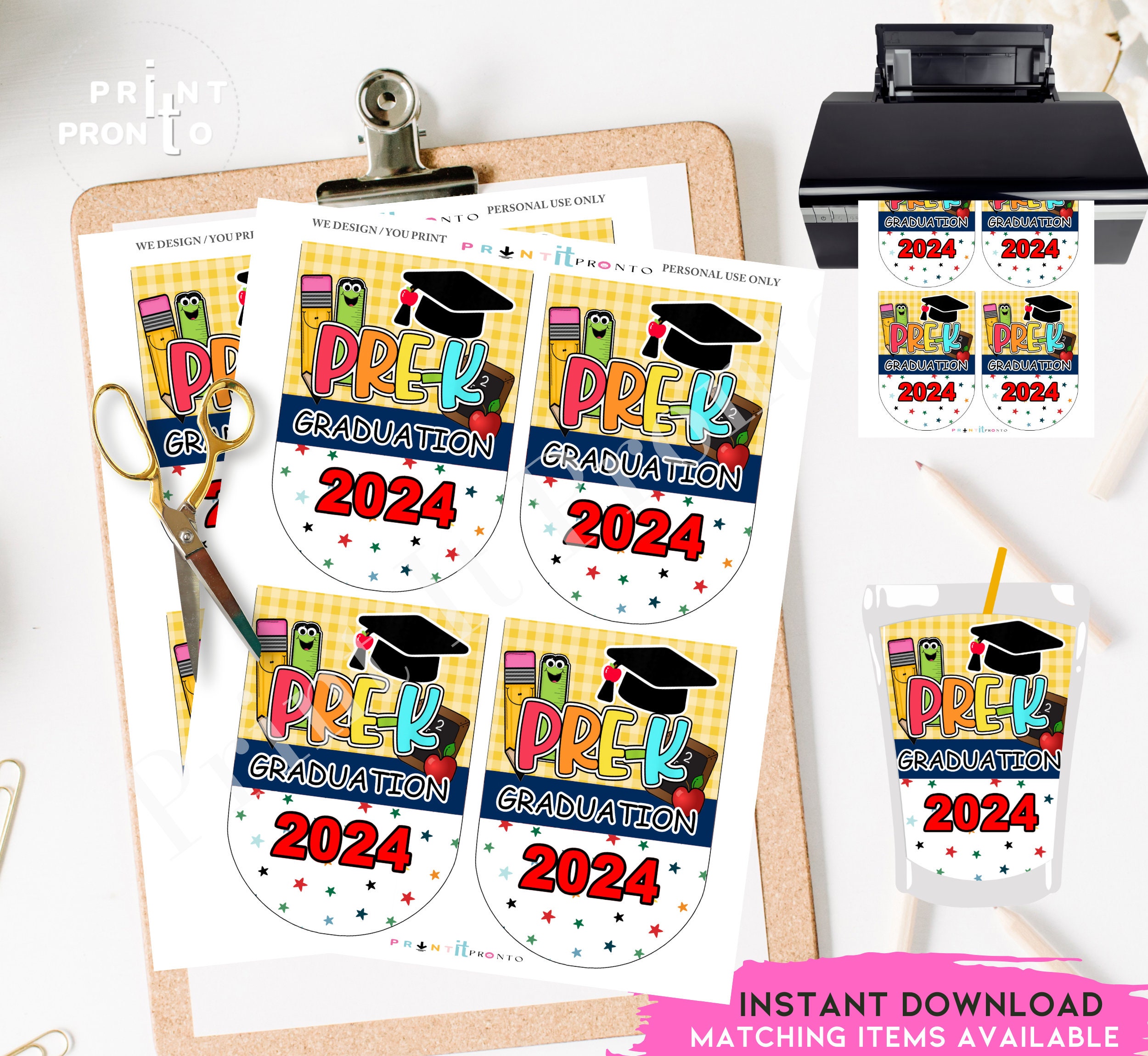 Editable Pre-kindergarten Graduation Capri Sun Labels, Kindergarten ...