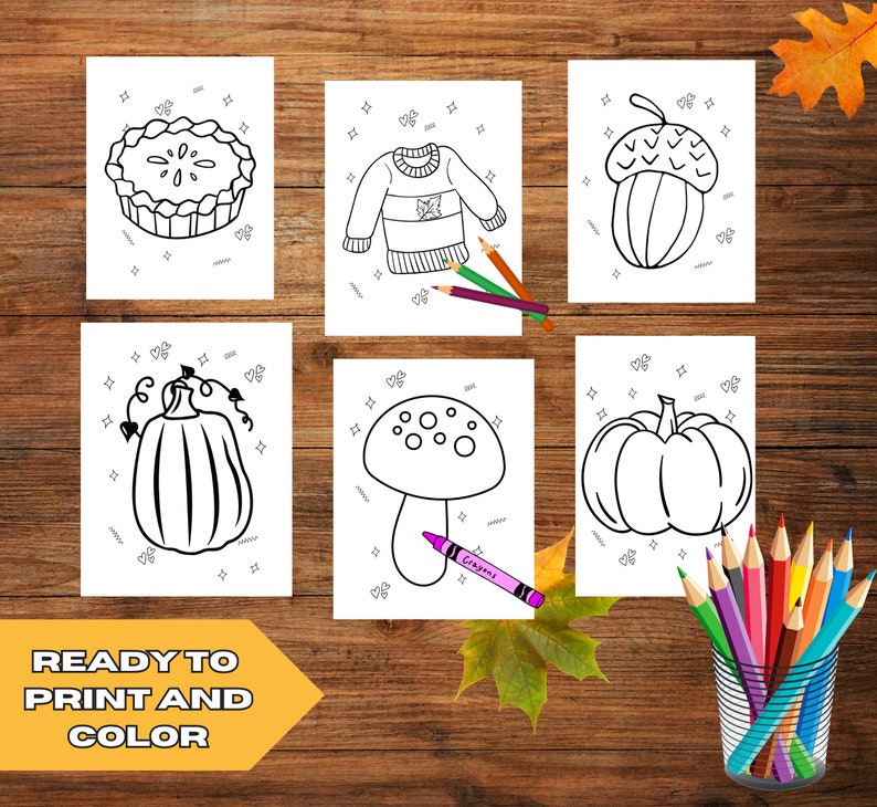 Thanksgiving Coloring Pages, 20 Printable Activity Sheets (digital ...