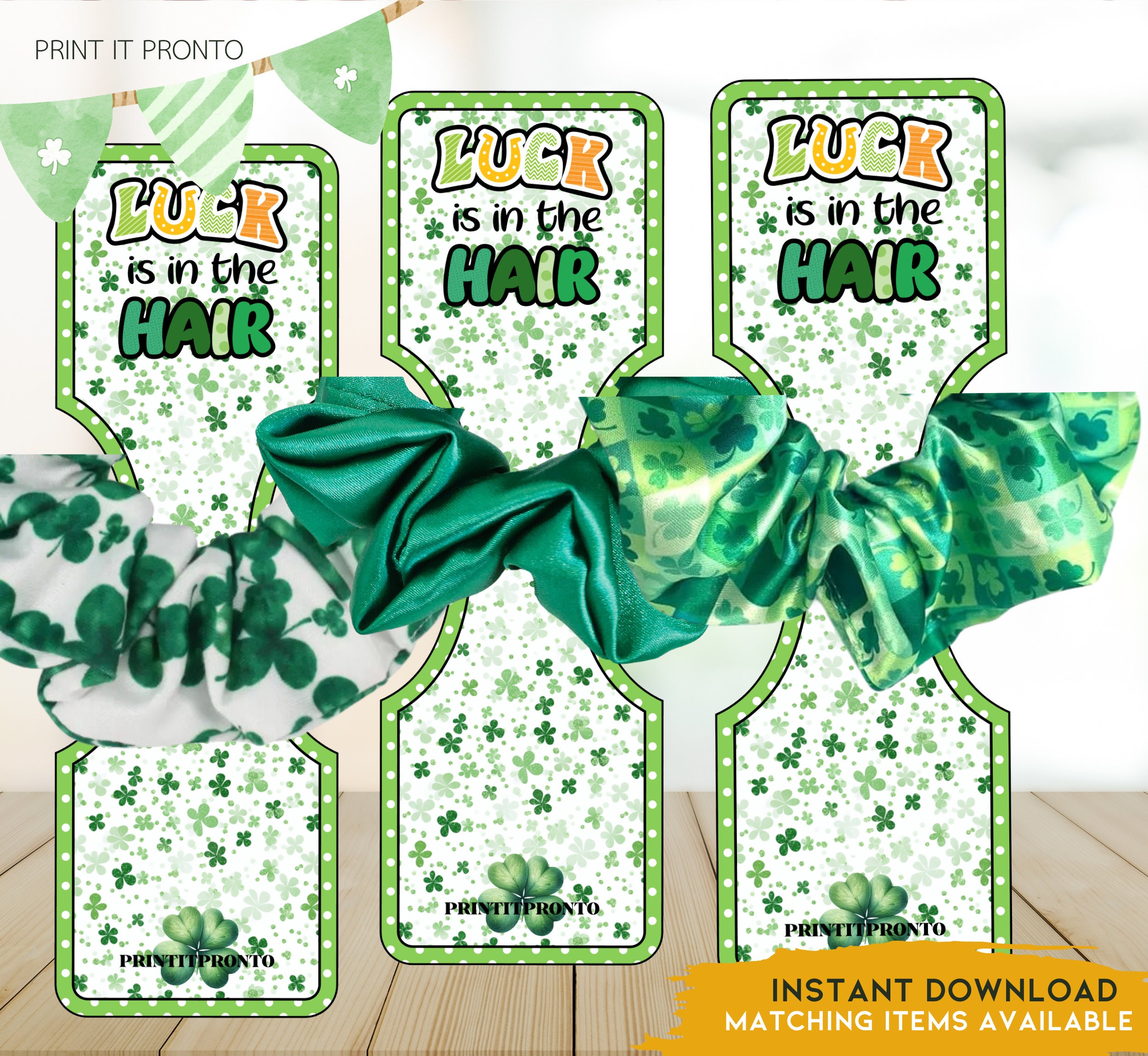 Scrunchie Tags St Patricks Day, St Patricks Day Tag, Class St Patricks ...