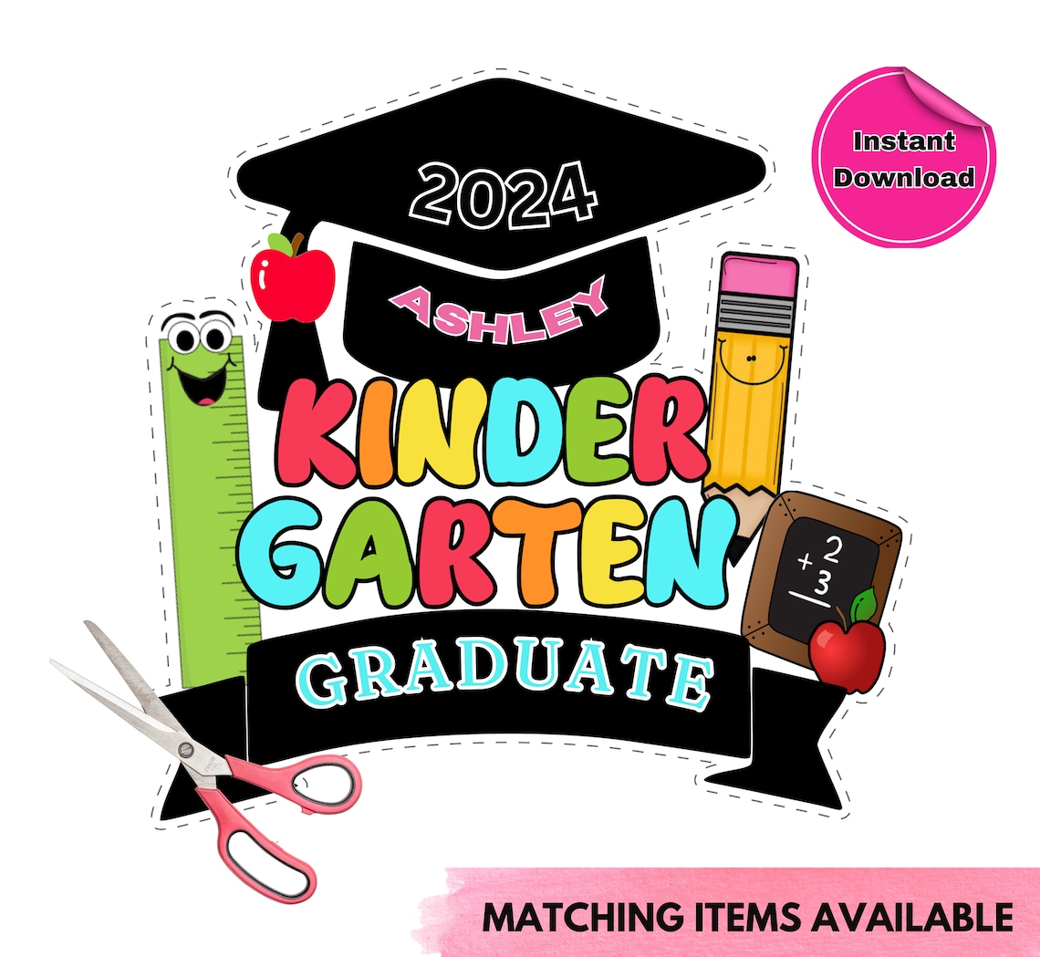 Editable Kindergarten Graduation Cake Topper, Kindergarten Graduation ...