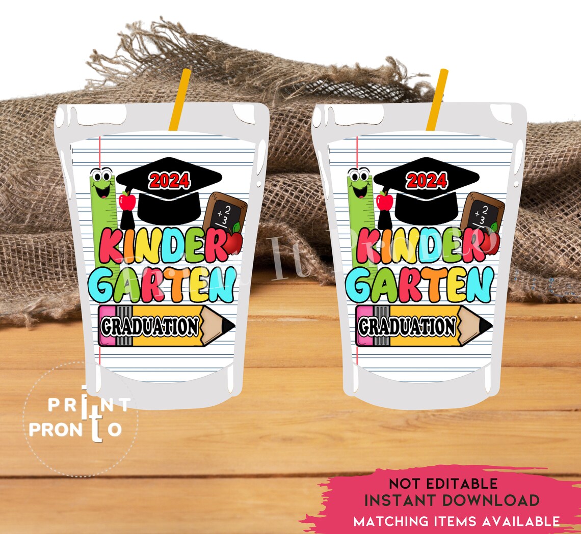 Kindergarten Graduation Capri Sun Labels, Kindergarten Graduation Party ...