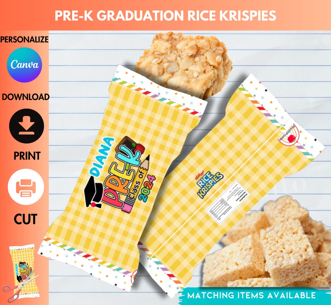 Prek Graduation Rice Krispies, Graduation Favors, Rice Krispies Treat ...
