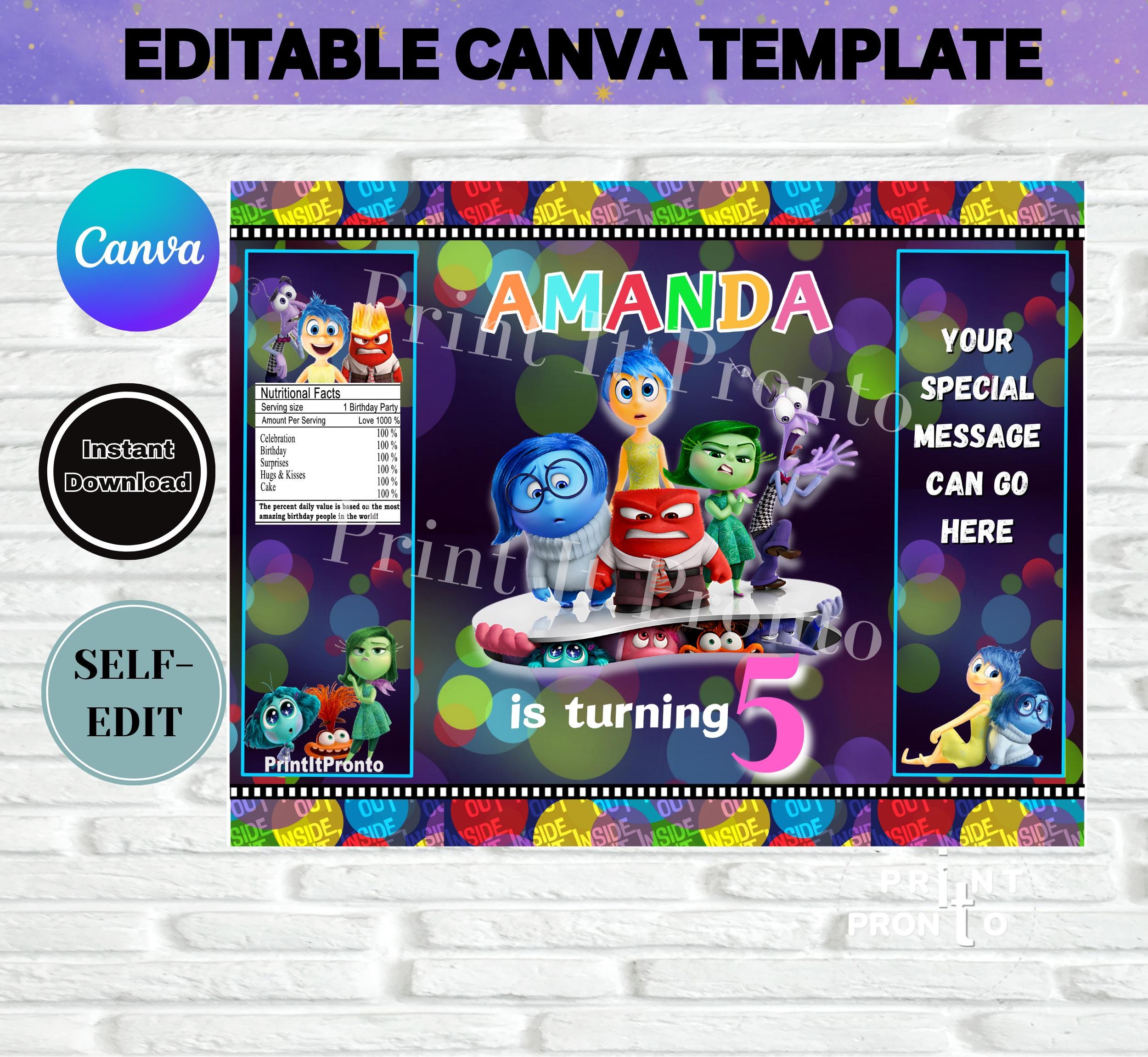 Inside Out Chip Bag, Inside Out Birthday, Inside Out Party, Inside Out ...