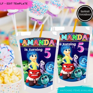 Inside Out Capri Sun Label, Inside Out Birthday, Inside Out Party ...