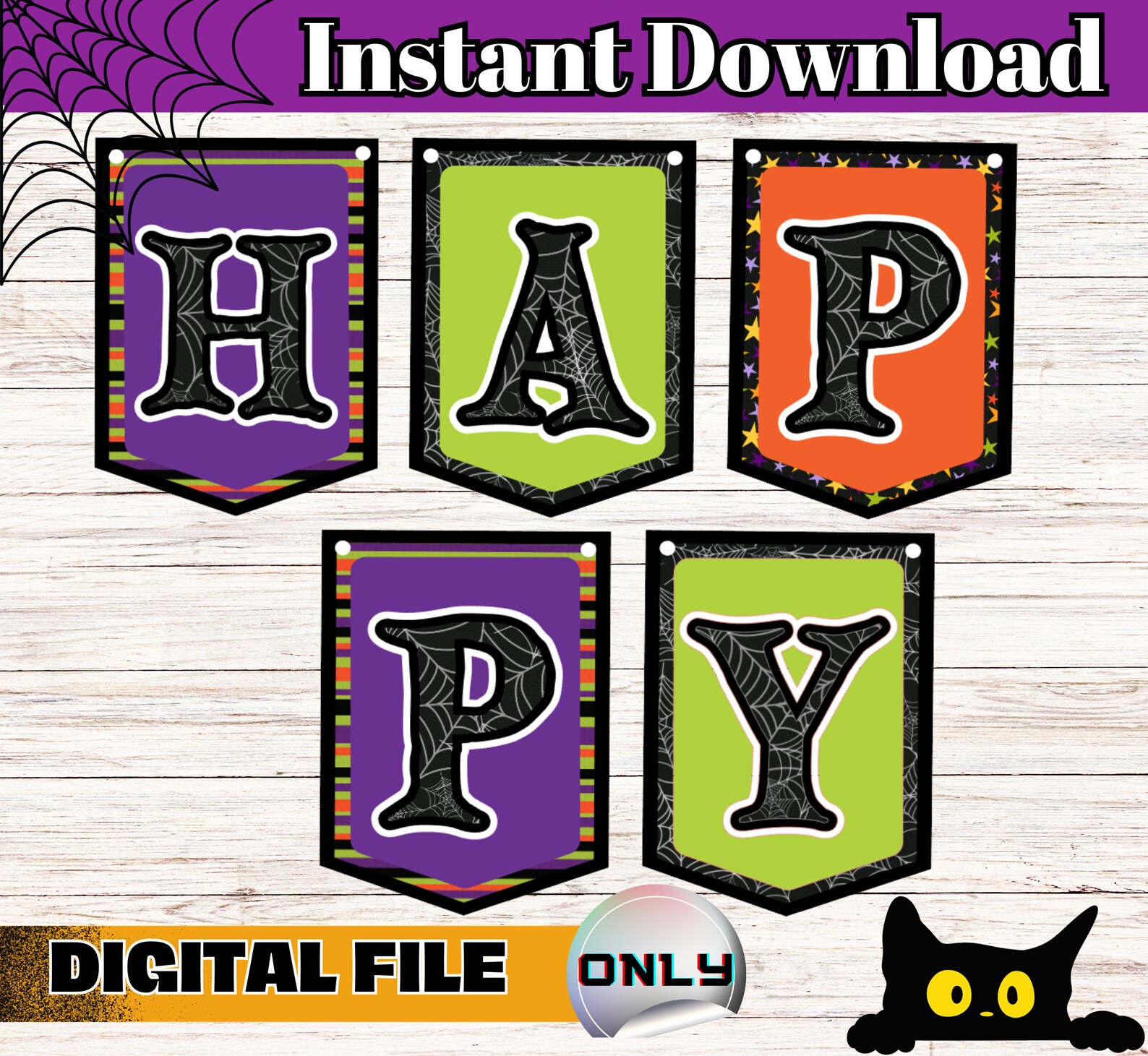 Halloween Birthday Banner, Halloween Banner, Halloween Bunting Banner ...