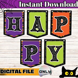 Halloween Birthday Banner, Halloween Banner, Halloween Bunting Banner ...