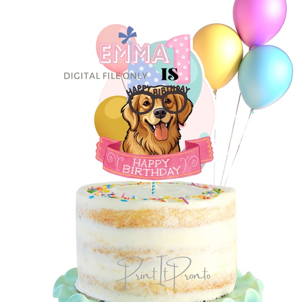 Dog Cake Topper - Etsy