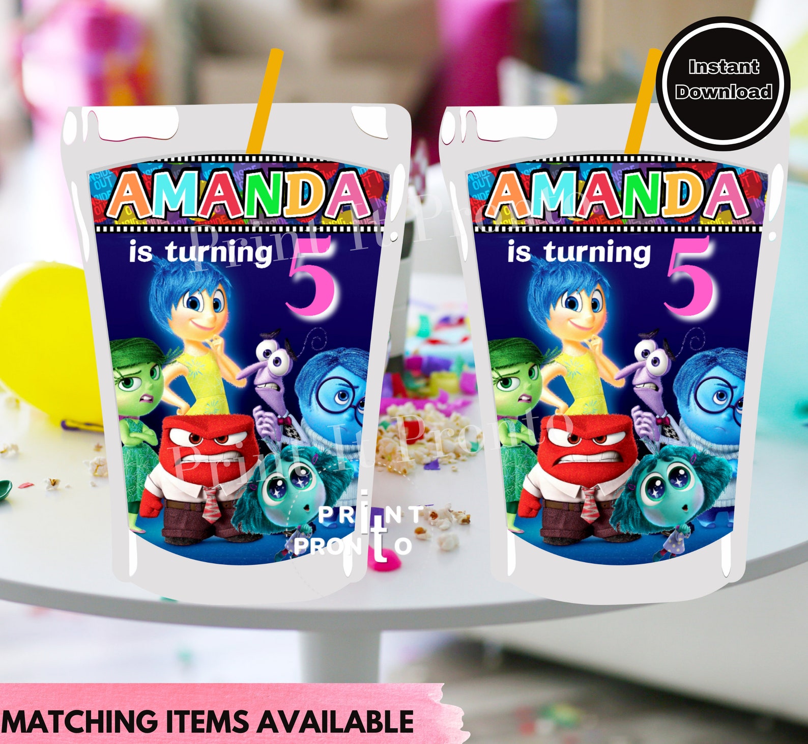 Inside Out Capri Sun Label, Inside Out Birthday, Inside Out Party ...