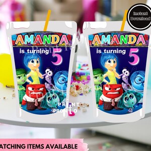 Inside Out Capri Sun Label, Inside Out Birthday, Inside Out Party ...