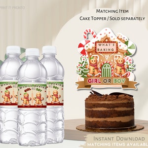 Printable What's Baking Gingerbread Water Bottle Labels - Etsy