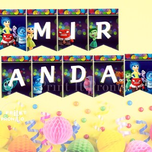 Editable Inside Out Banner, Inside Out Birthday, Inside Out Party ...