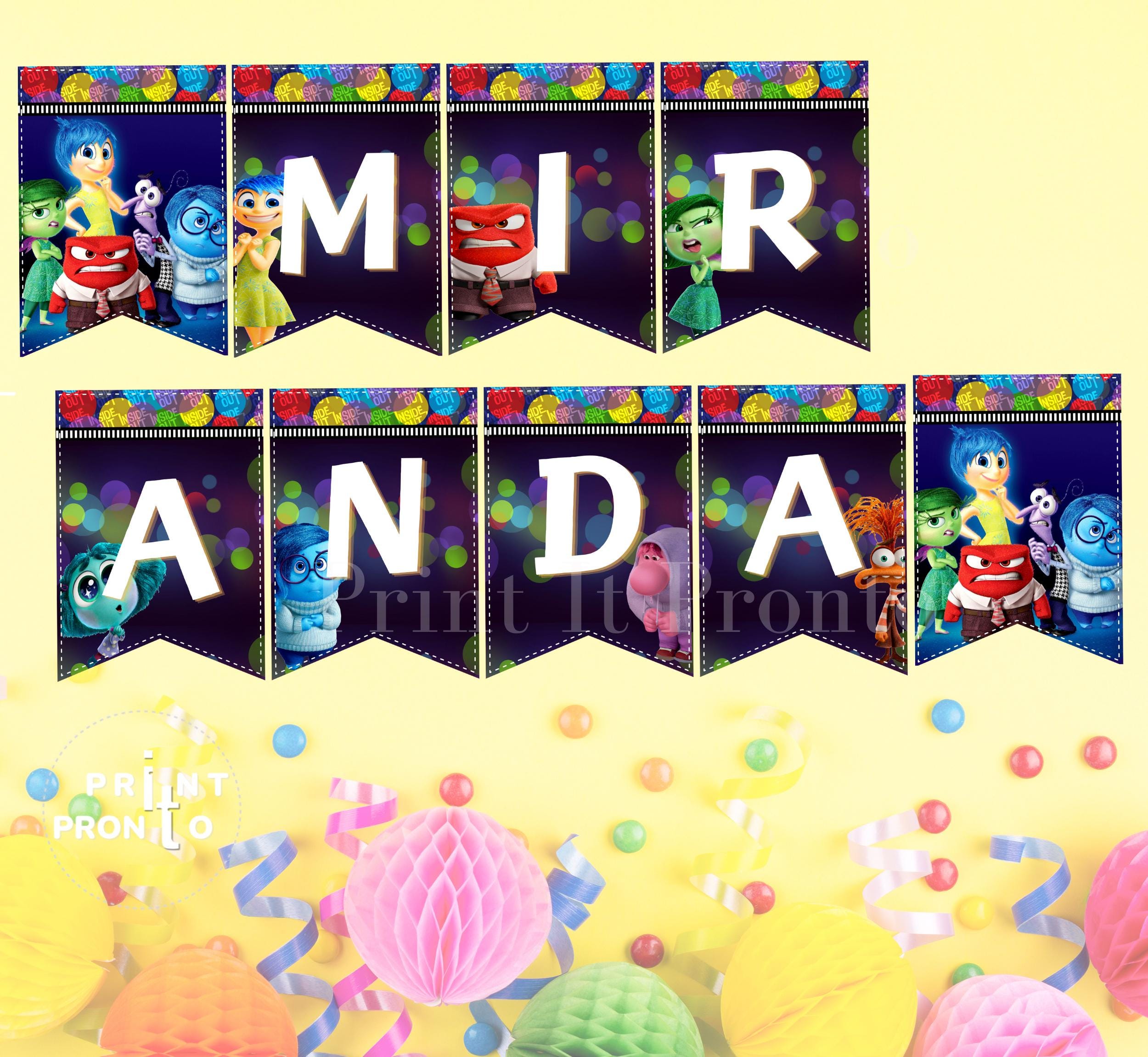 Editable Inside Out Banner, Inside Out Birthday, Inside Out Party ...